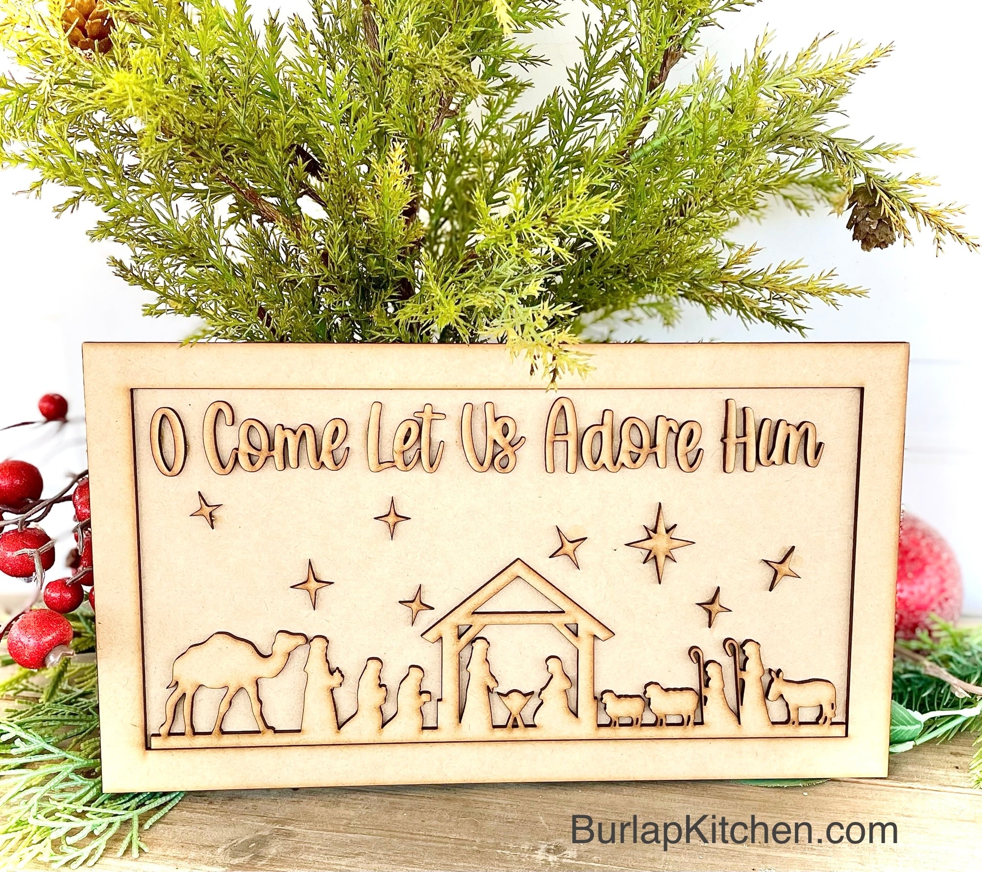Merry Monday- O’ Come Let Us Adore Him - DIY Craft Kit – Burlap Kitchen