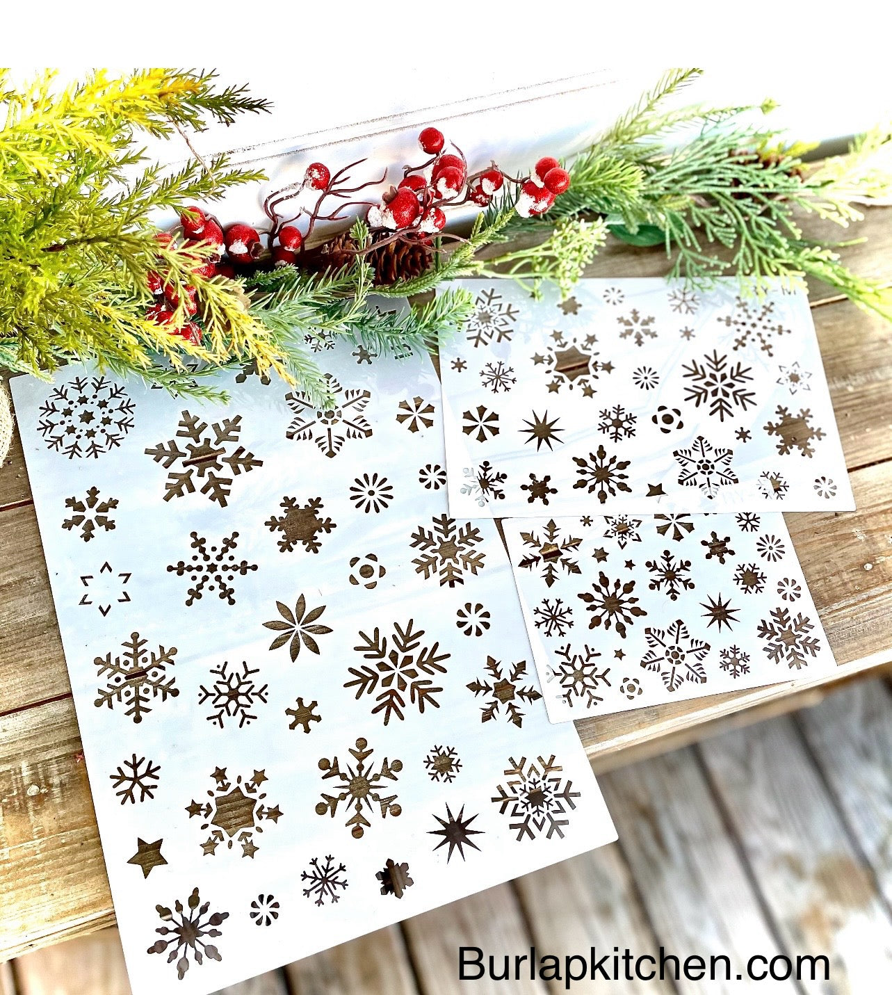 Snowflake Stencils – Burlap Kitchen
