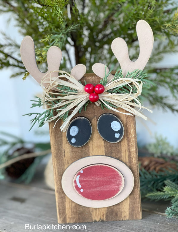 2x4 Reindeer Wood Craft Kit – Burlap Kitchen