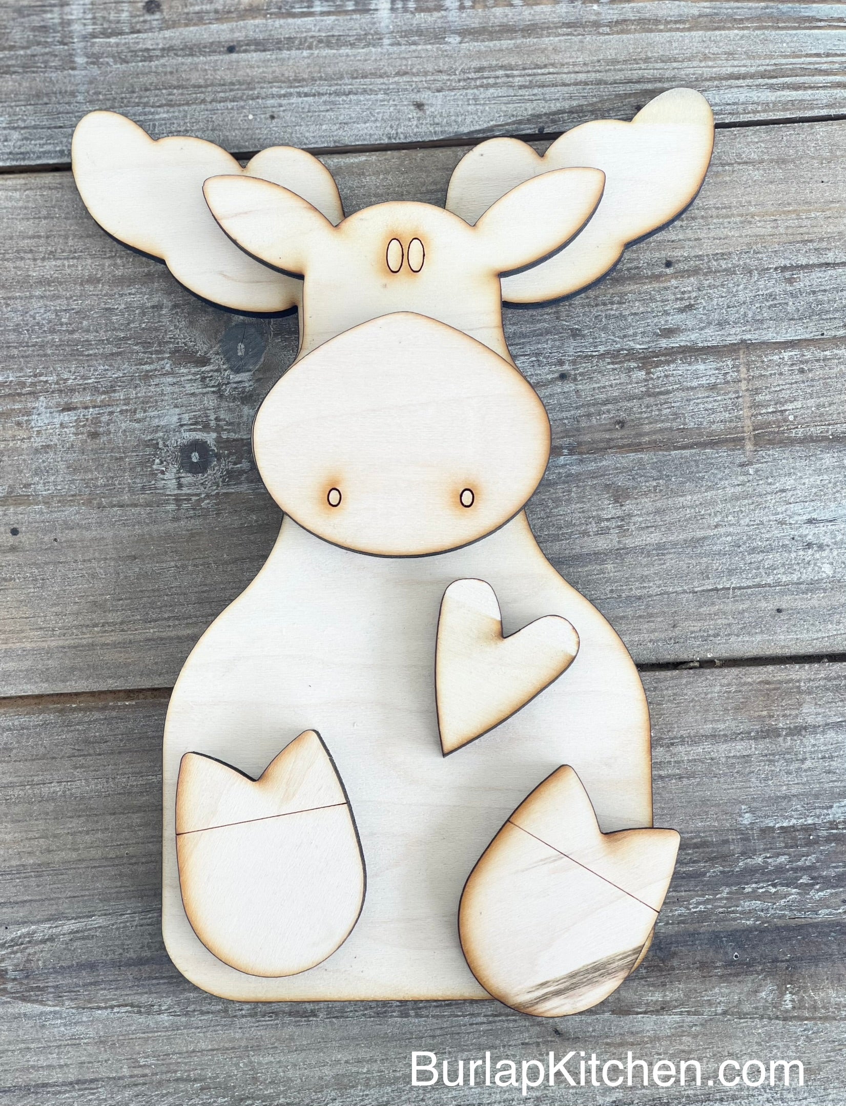 Woodsy Moose - (Maple Wood DIY Craft Kit) – Burlap Kitchen